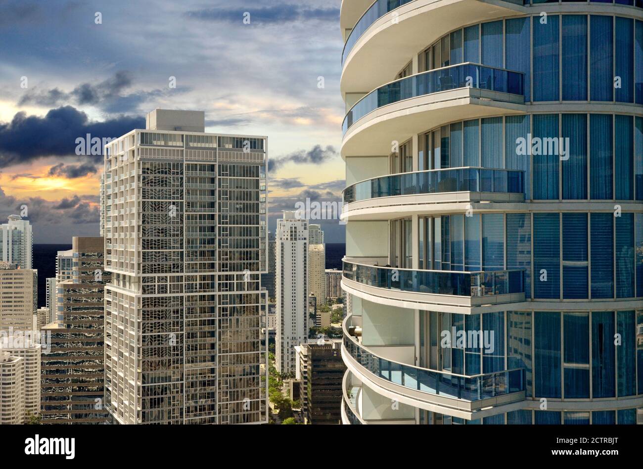 Breathtaking Sunrise behind High Rise Buildings Create an Urban ...