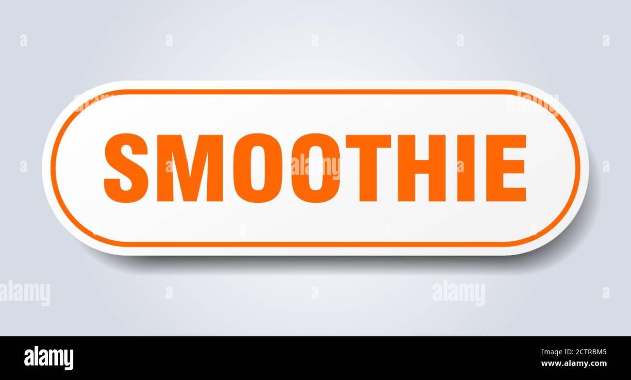 smoothie sign. rounded isolated sticker. white button Stock Vector ...