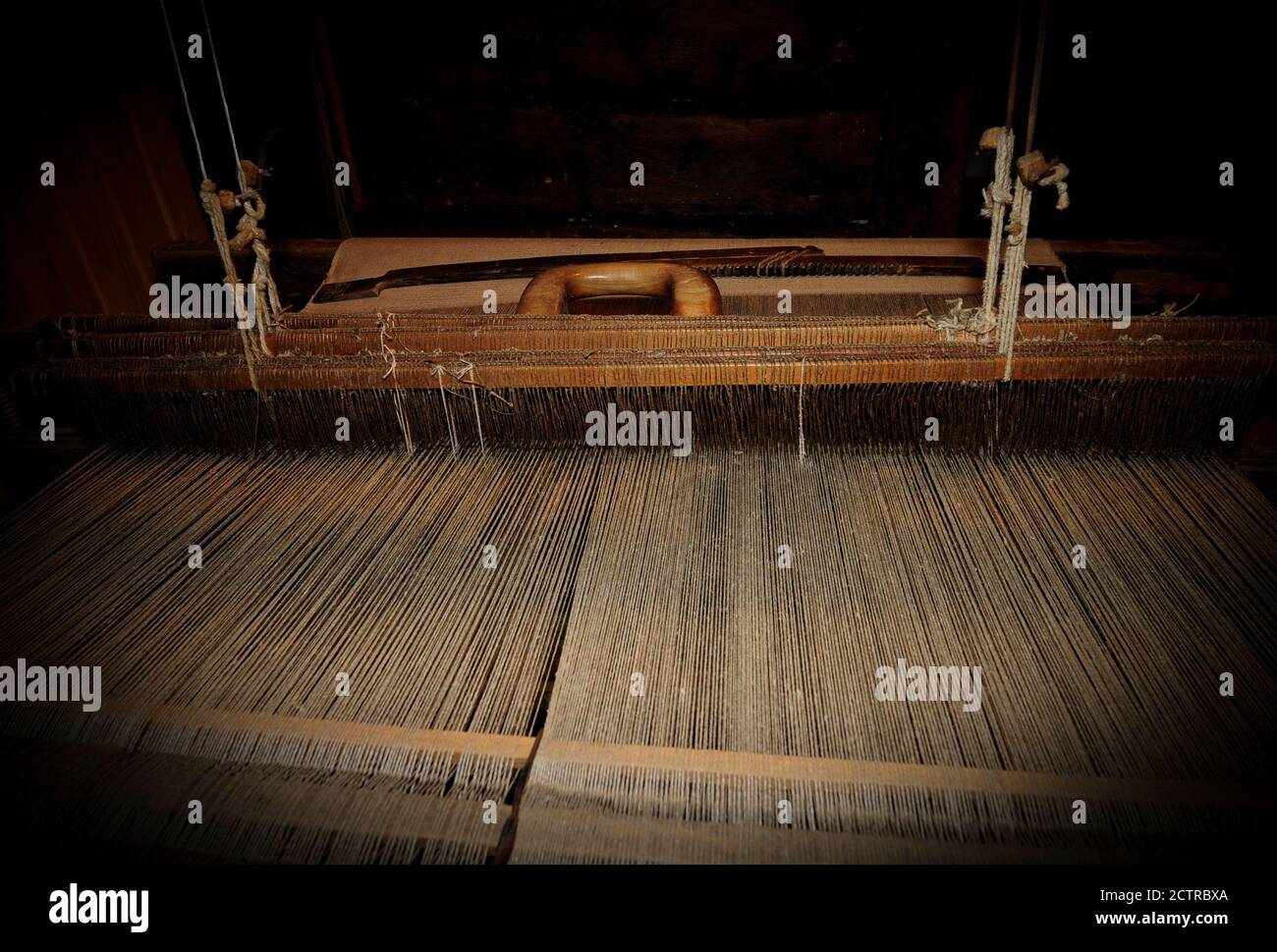 a loom for weaving cloth and tapestry, fashion and design Stock Photo ...