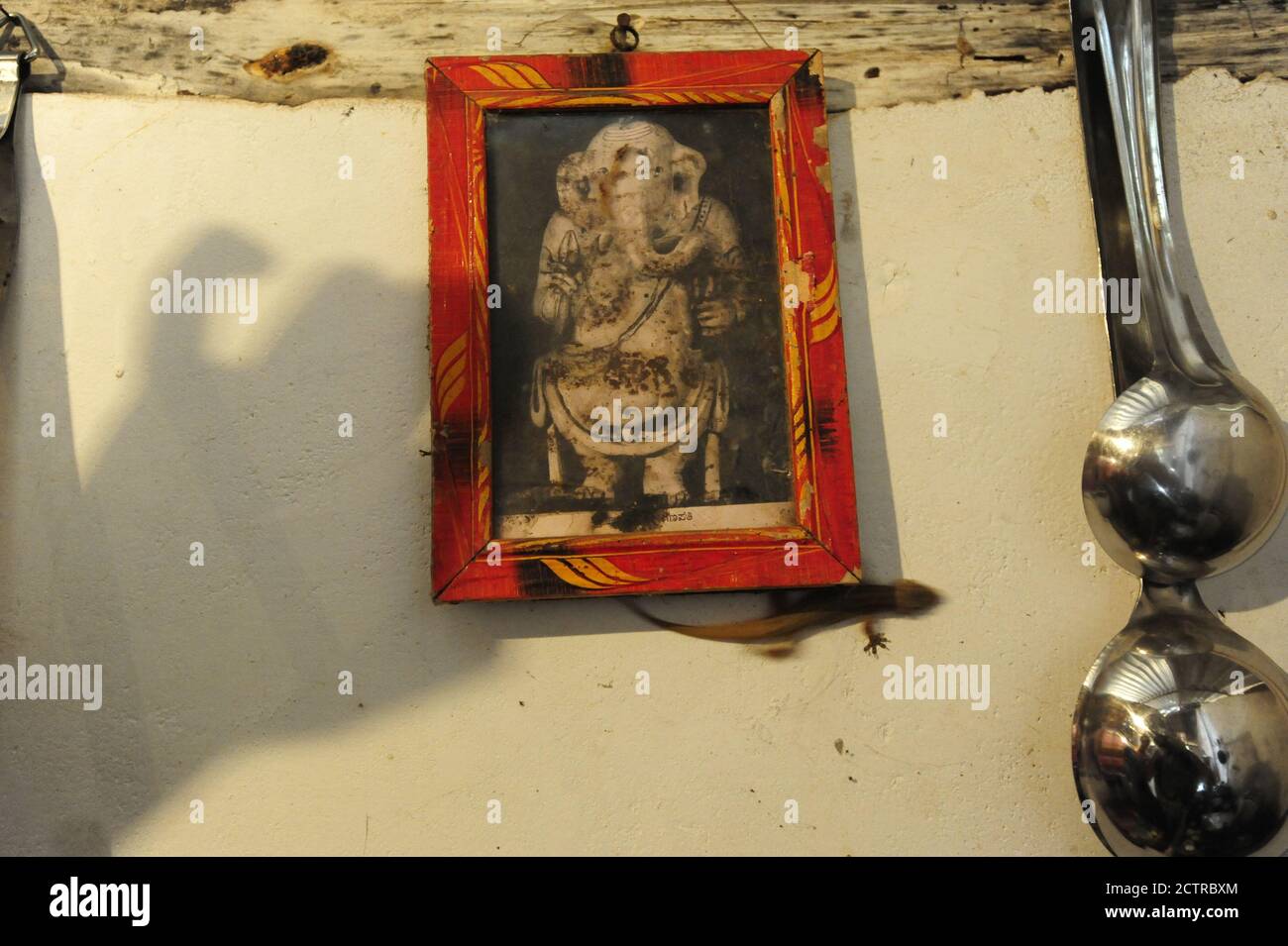 symbol of Ganesha, god with an elephant head in hinduism Stock Photo ...