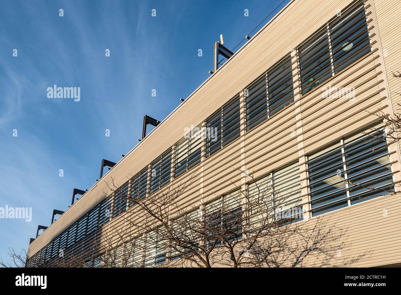A part of the exterior facade of a small generic building Stock Photo ...