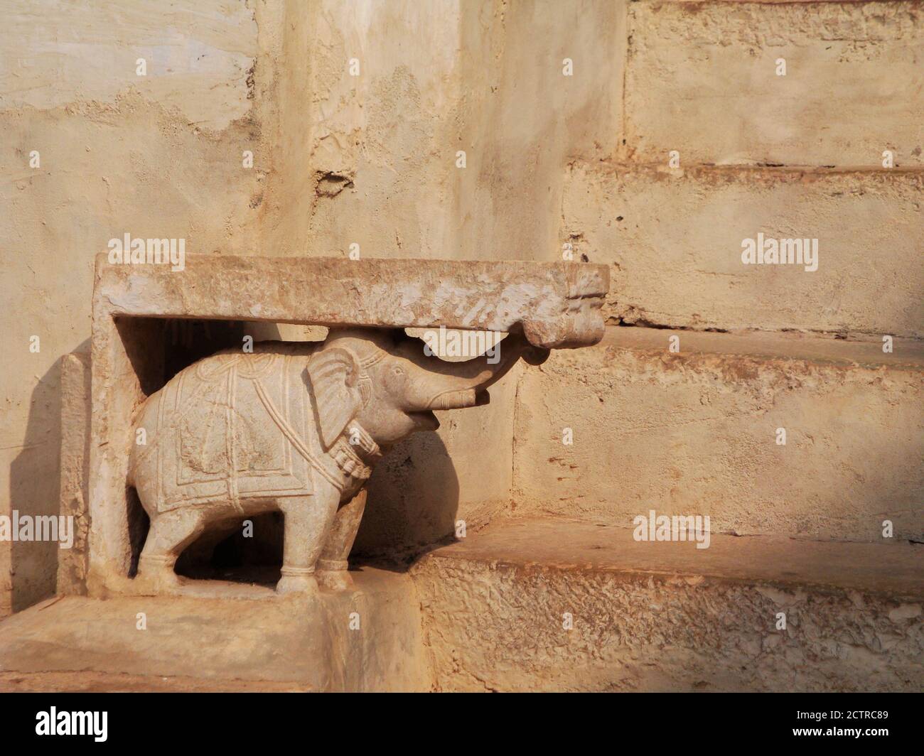 symbol of an elephant in a temple in Hampi, India Stock Photo - Alamy