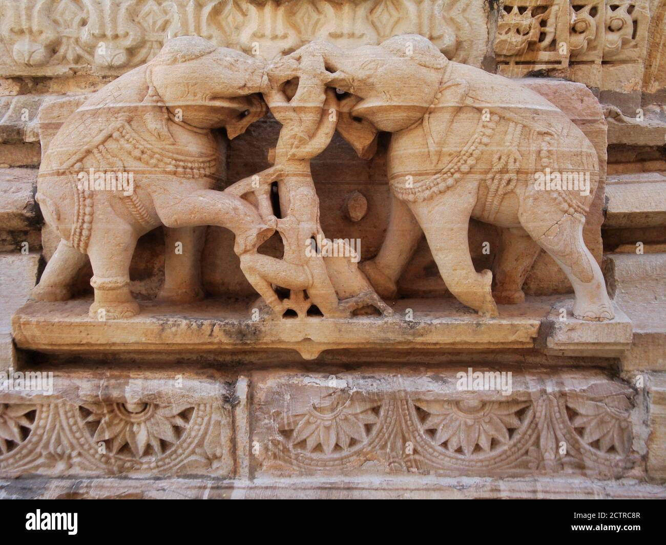 symbol of an elephant in a temple in Hampi, India Stock Photo - Alamy