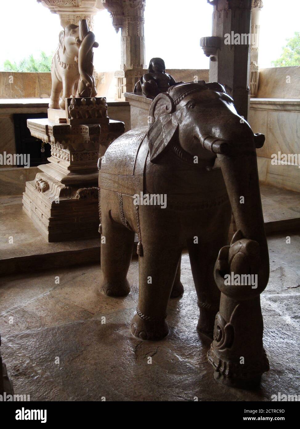 symbol of an elephant in a temple in Hampi, India Stock Photo - Alamy