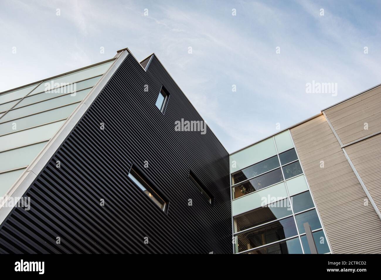 A part of the exterior facade of a small generic building Stock Photo ...