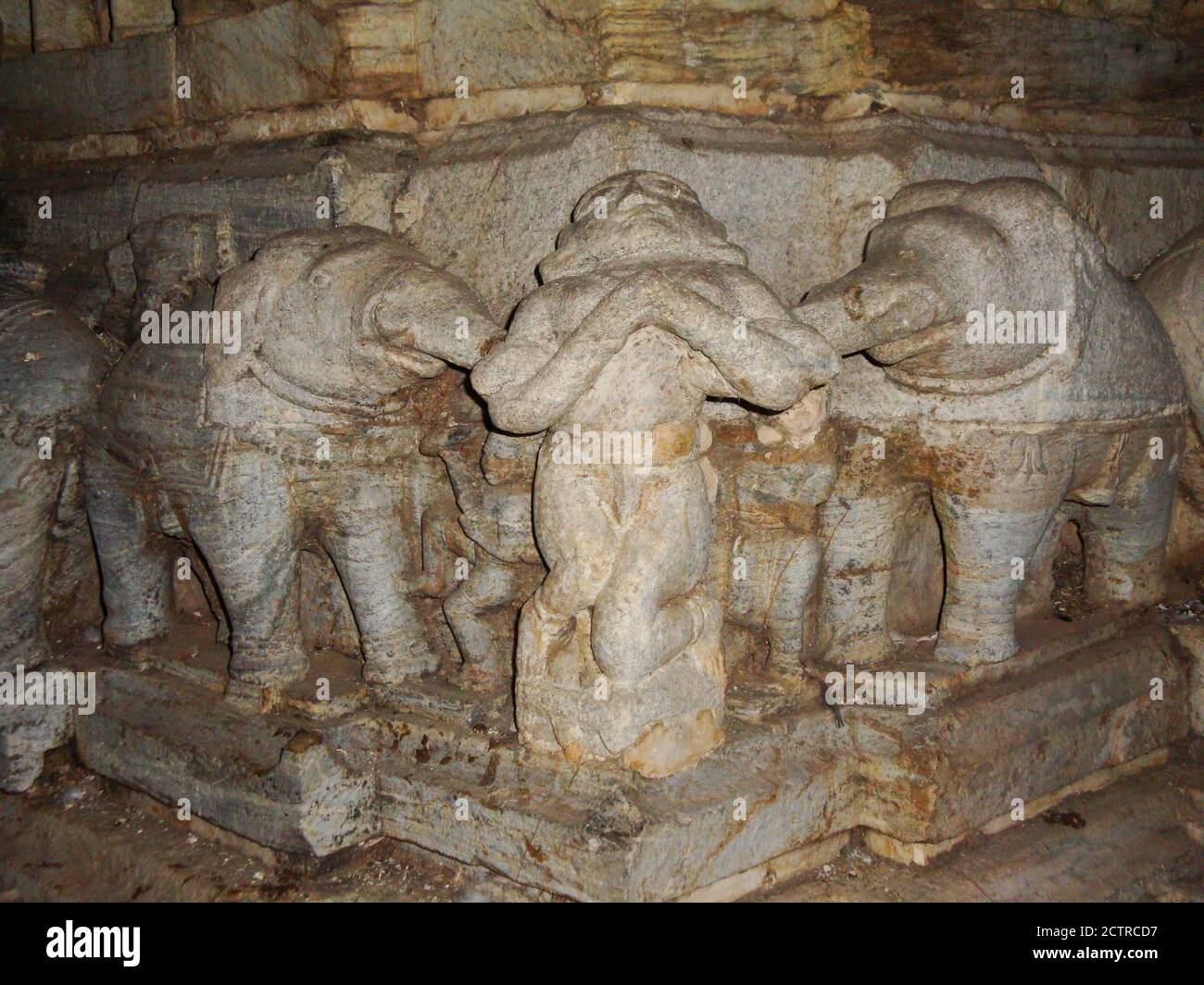 symbol of an elephant in a temple in Hampi, India Stock Photo - Alamy