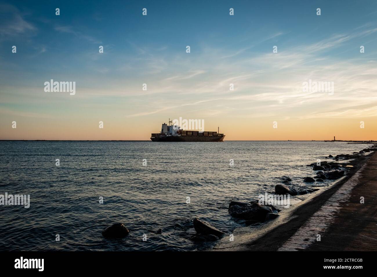 Global shipping and worldwide business. Container ship. Safe ...