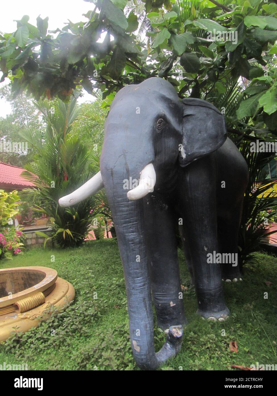 symbol of an elephant in a temple in Hampi, India Stock Photo - Alamy