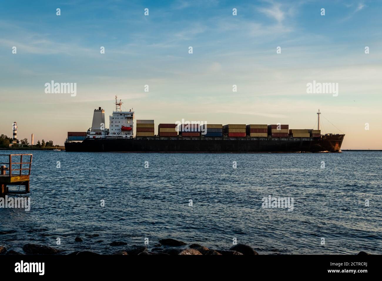 Global shipping and worldwide business. Container ship. Safe ...