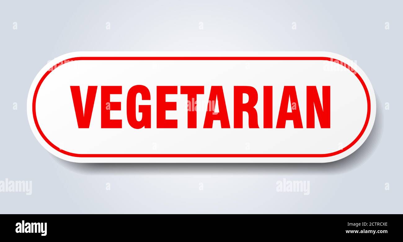vegetarian sign. rounded isolated sticker. white button Stock Vector ...