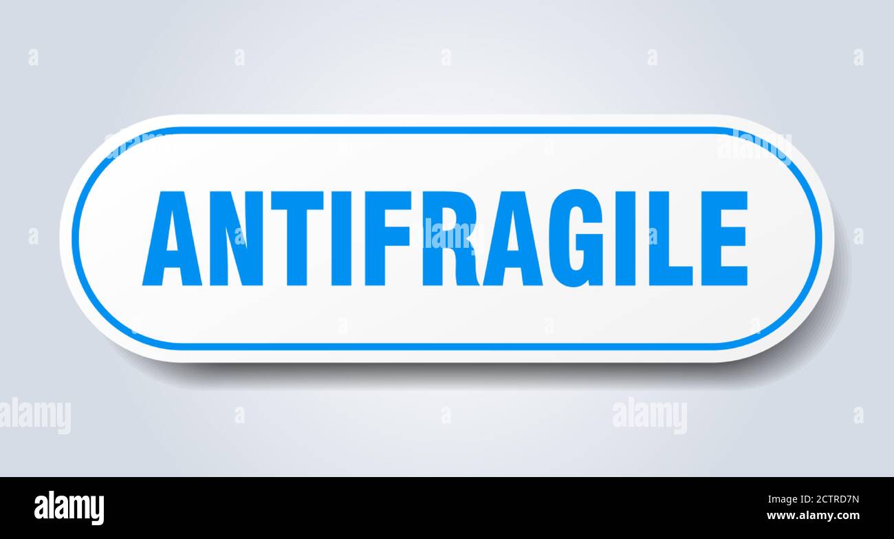 antifragile sign. rounded isolated sticker. white button Stock Vector ...