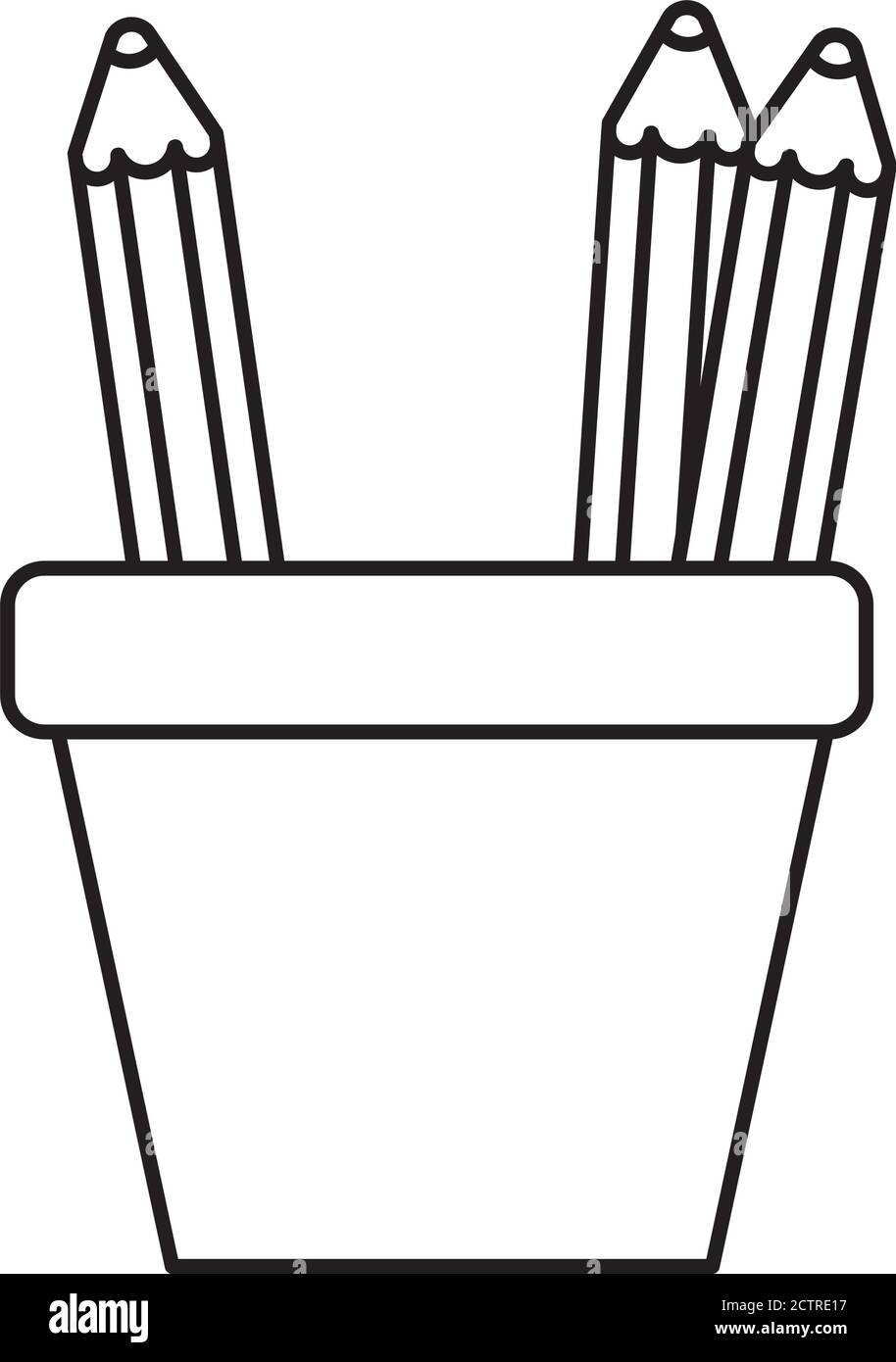 pencil holders school supplies icons vector illustration design Stock ...