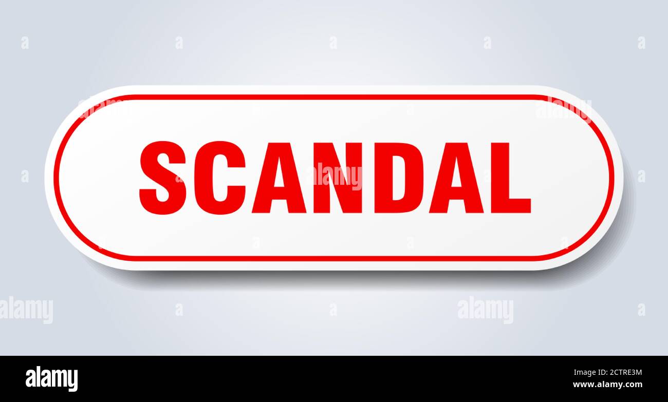 scandal sign. rounded isolated sticker. white button Stock Vector Image ...