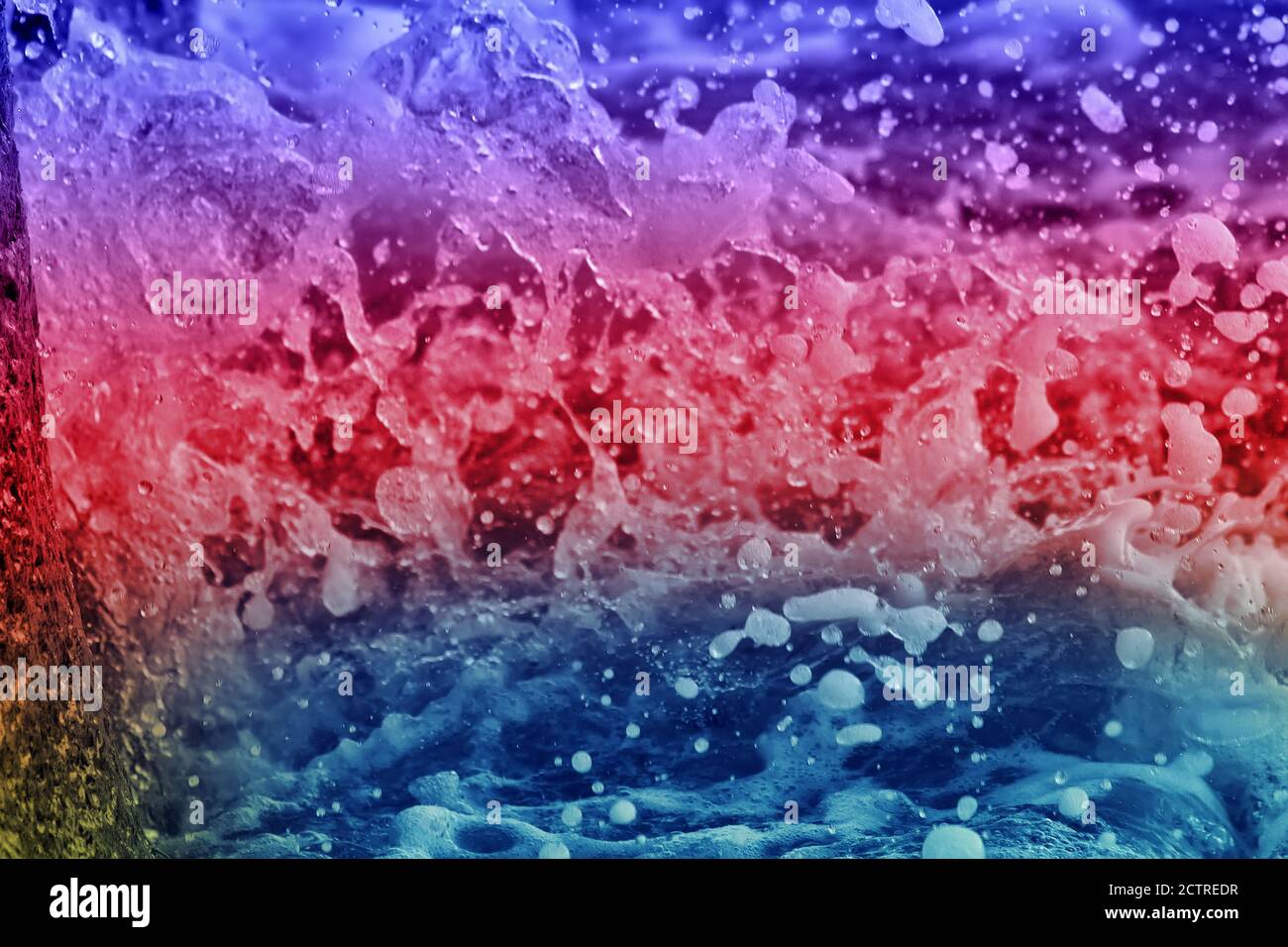 Bright coastal color wave with splashes. Joy to visit the sea on ...