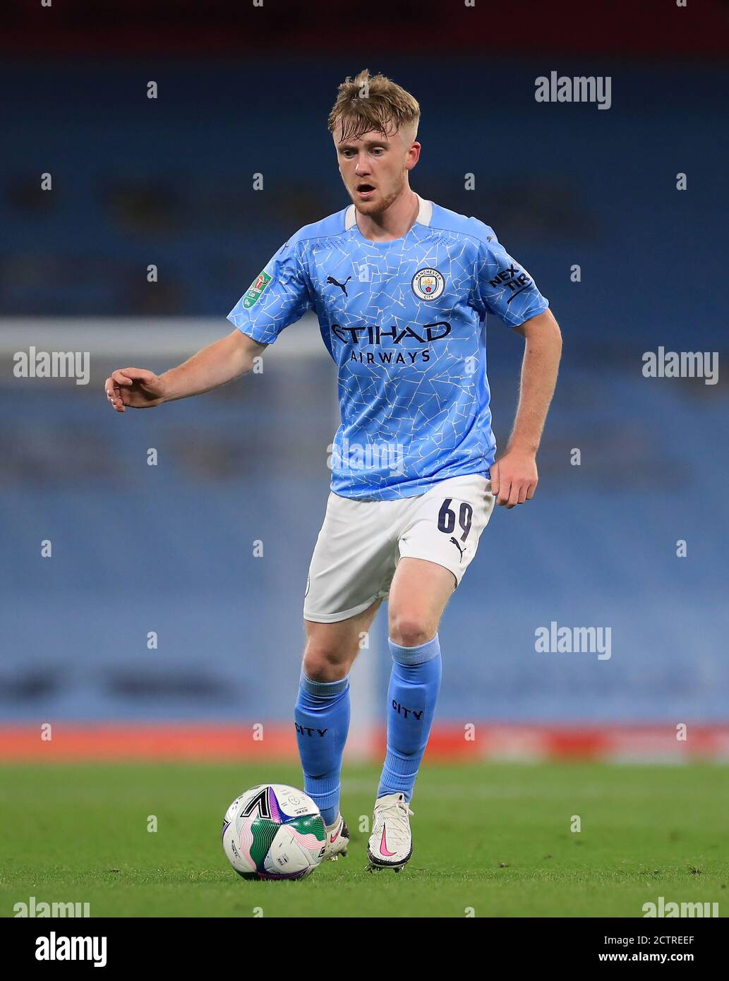 Manchester City's Tommy Doyle during the Carabao Cup third round match ...