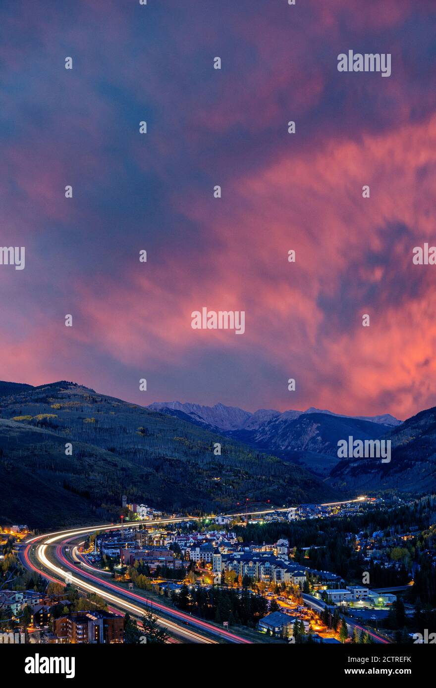 Vail mountain colorado sunset hi-res stock photography and images - Alamy