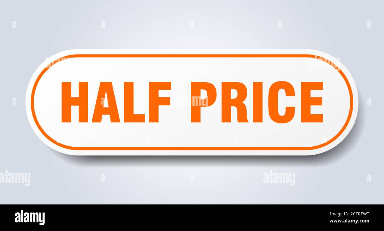 3d half price button hi-res stock photography and images - Alamy