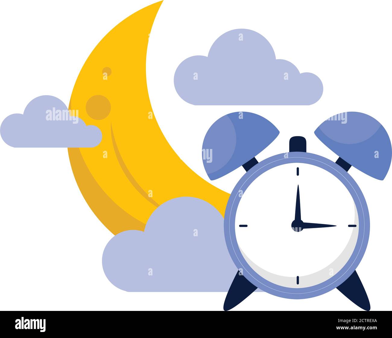 Bedtime moon clock Cut Out Stock Images & Pictures - Alamy