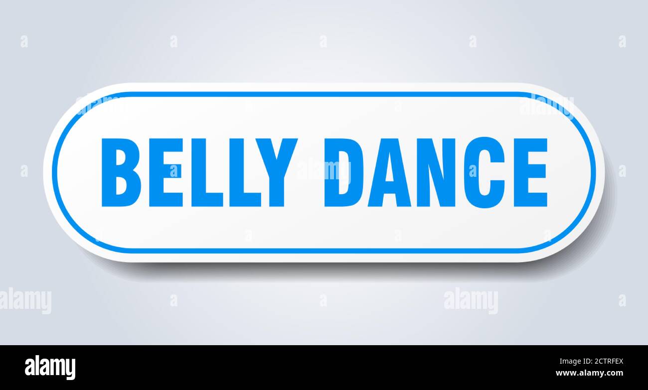 belly dance sign. rounded isolated sticker. white button Stock Vector ...