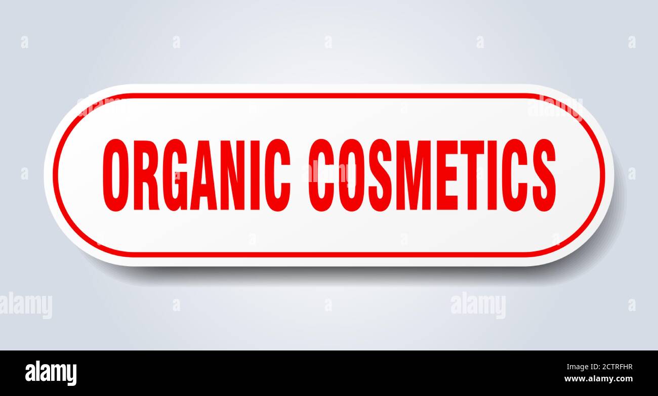 organic cosmetics sign. rounded isolated sticker. white button Stock ...