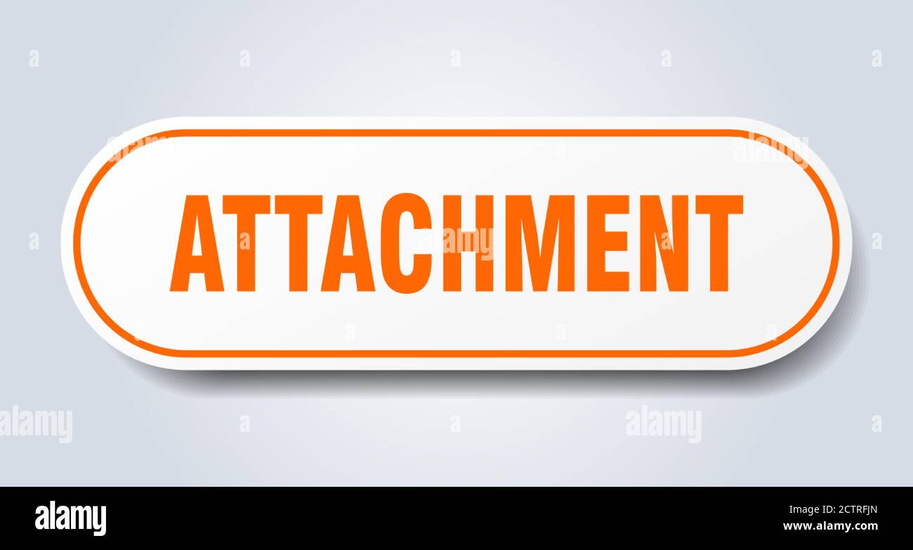attachment sign. rounded isolated sticker. white button Stock Vector ...