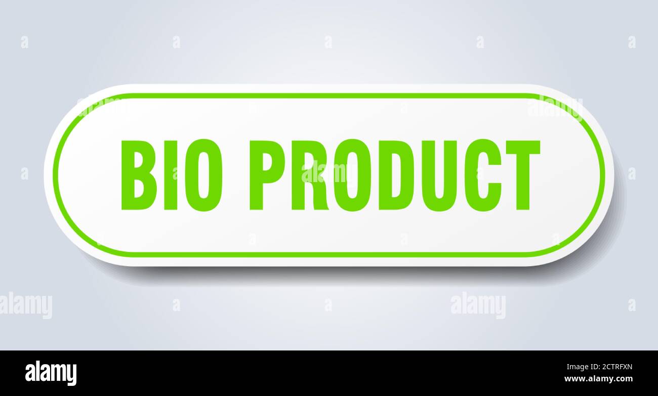 bio product sign. rounded isolated sticker. white button Stock Vector ...