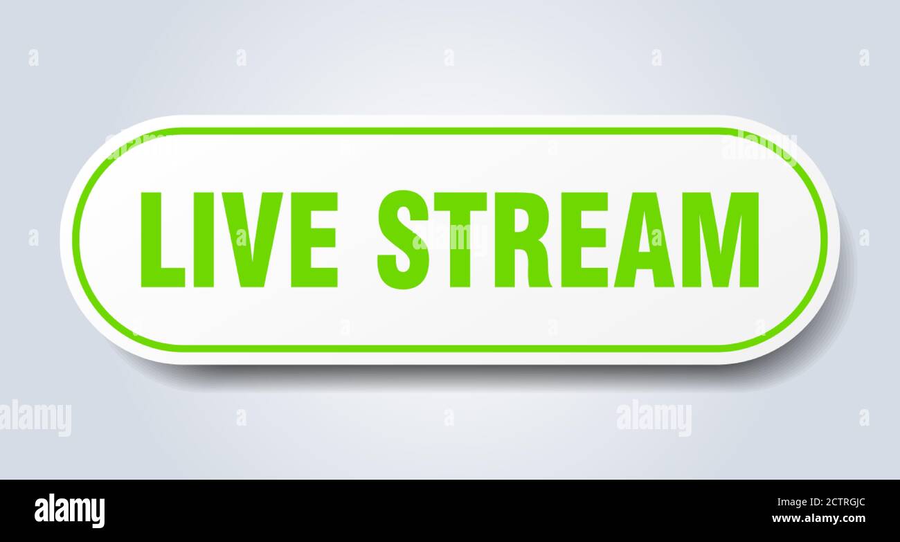 Green live stream button Stock Vector Images - Alamy