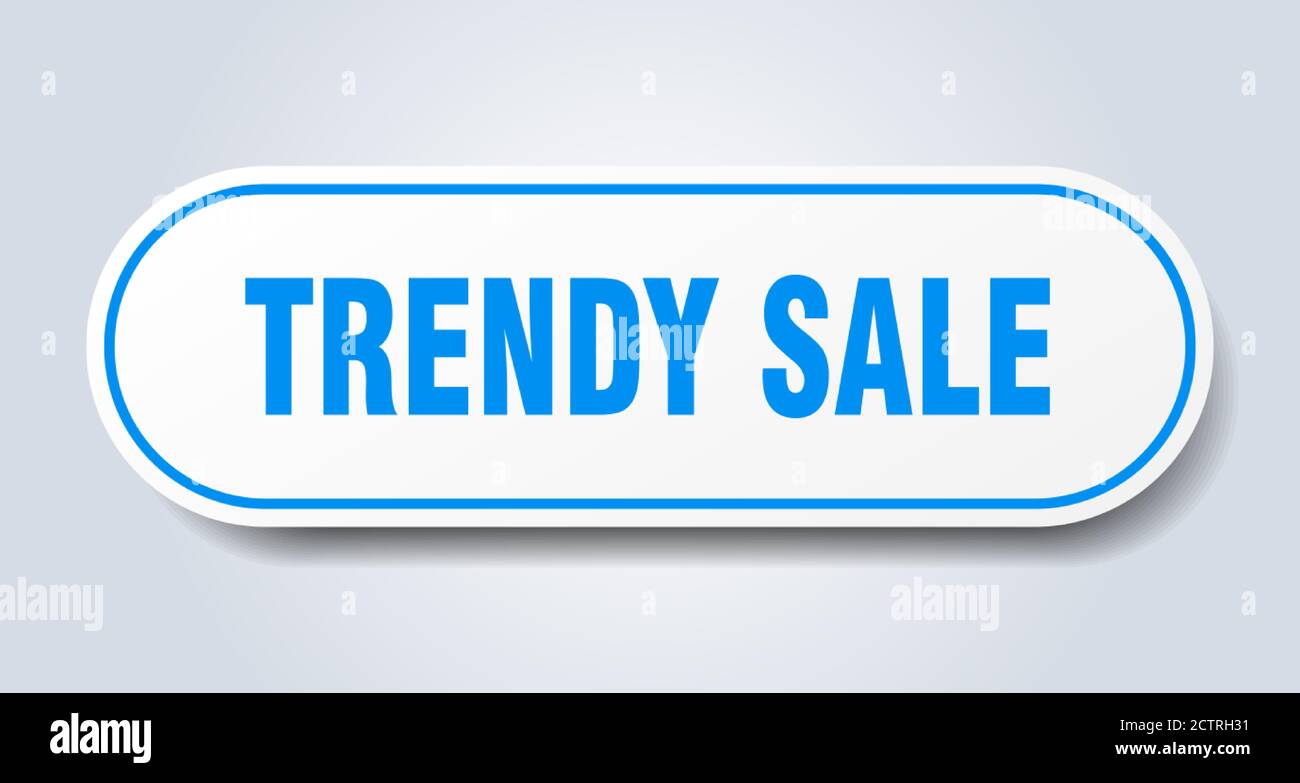 trendy sale sign. rounded isolated sticker. white button Stock Vector ...