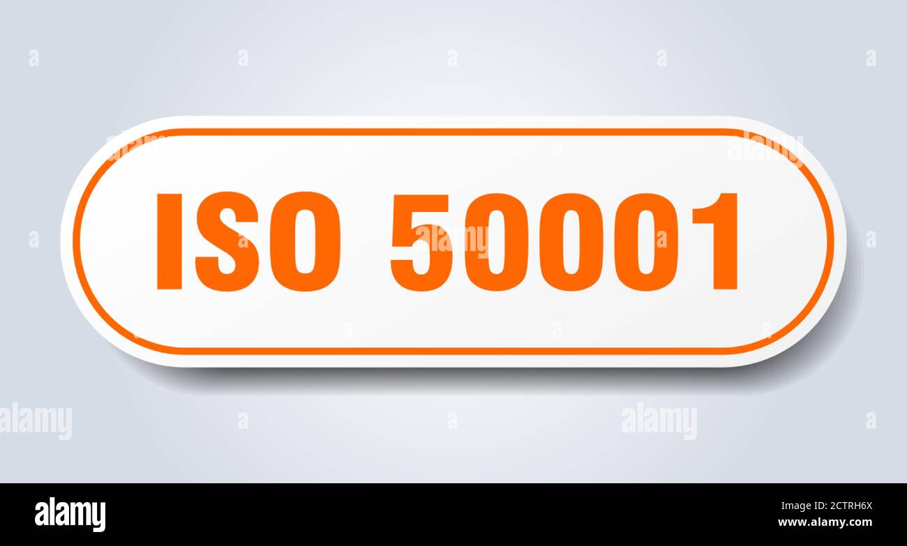 iso 50001 sign. rounded isolated sticker. white button Stock Vector ...
