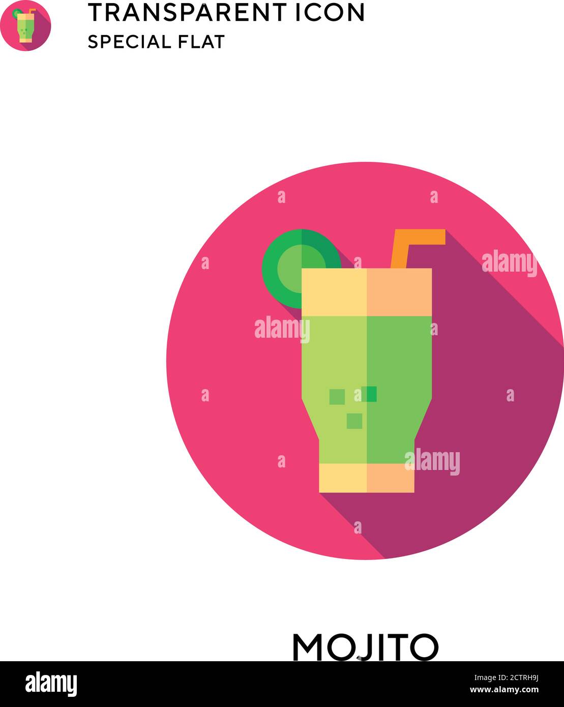 Mojito vector icon. Flat style illustration. EPS 10 vector Stock Vector ...