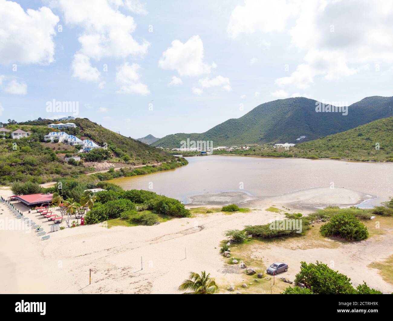 Happy bay beach st martin hi-res stock photography and images - Alamy
