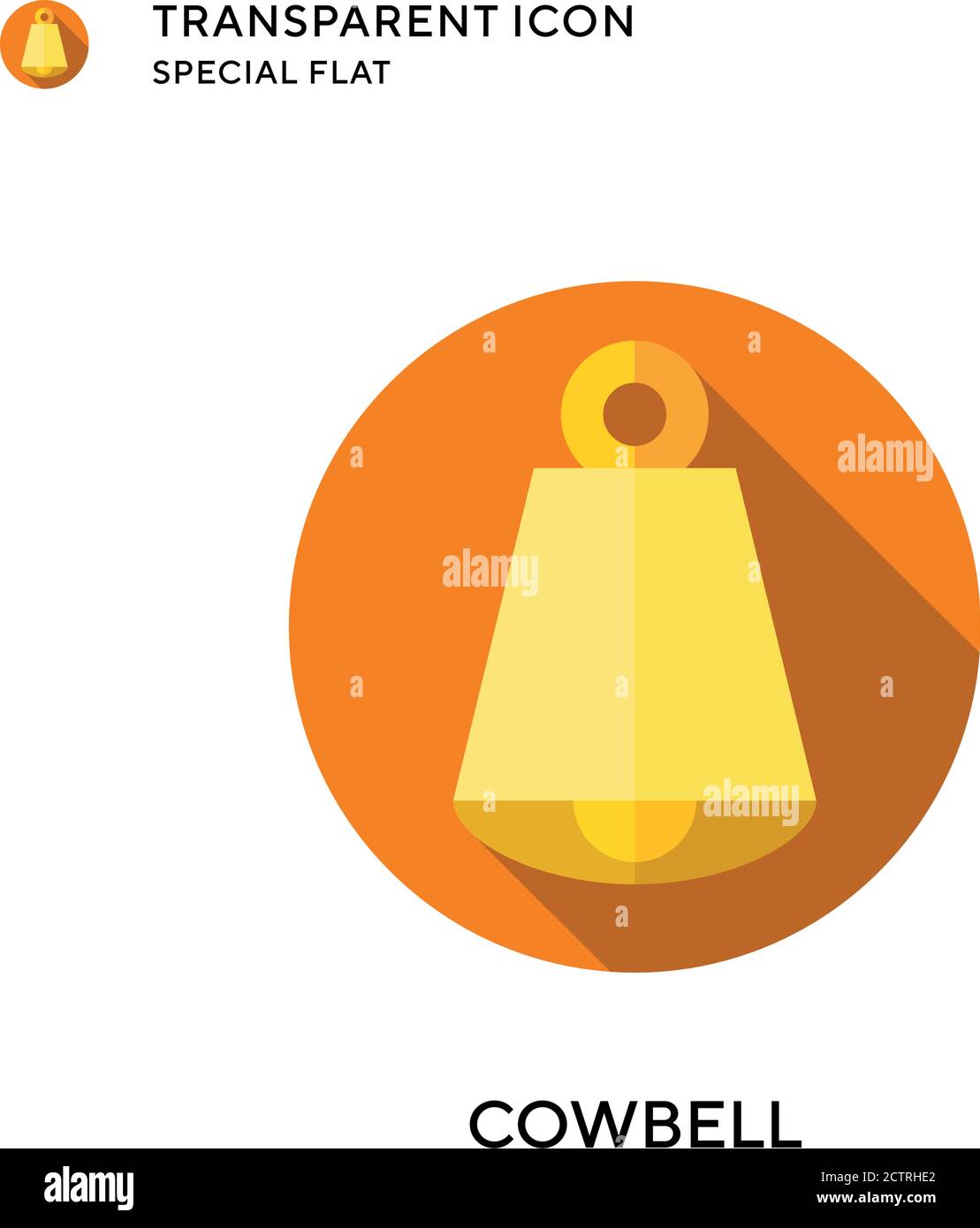 Cowbell vector icon. Flat style illustration. EPS 10 vector Stock ...