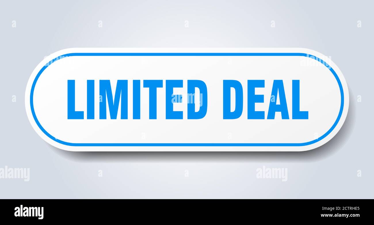 limited deal sign. rounded isolated sticker. white button Stock Vector ...