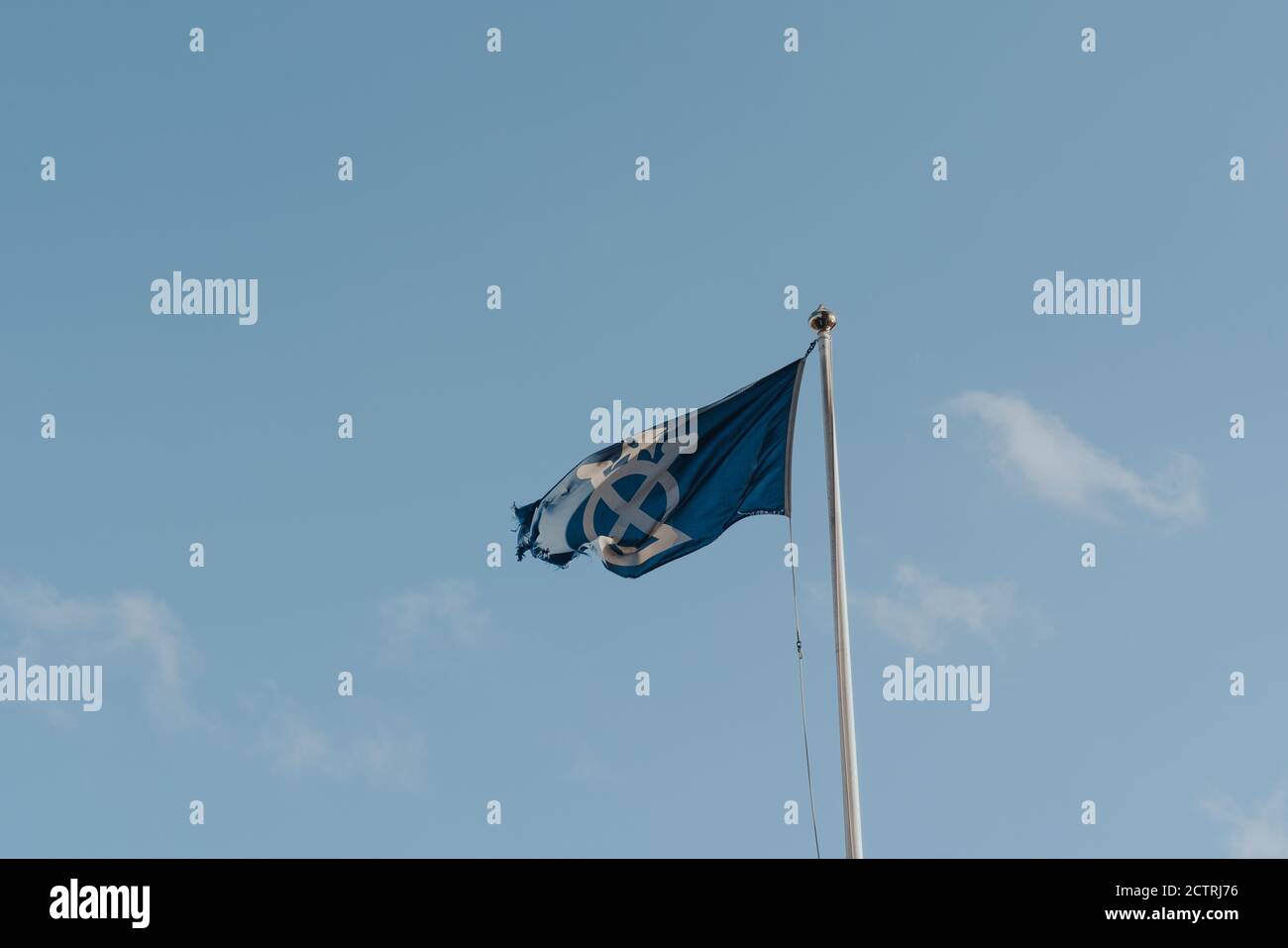 London, UK - August 25, 2020: Bridge Mark flag, symbol of the Bridge ...
