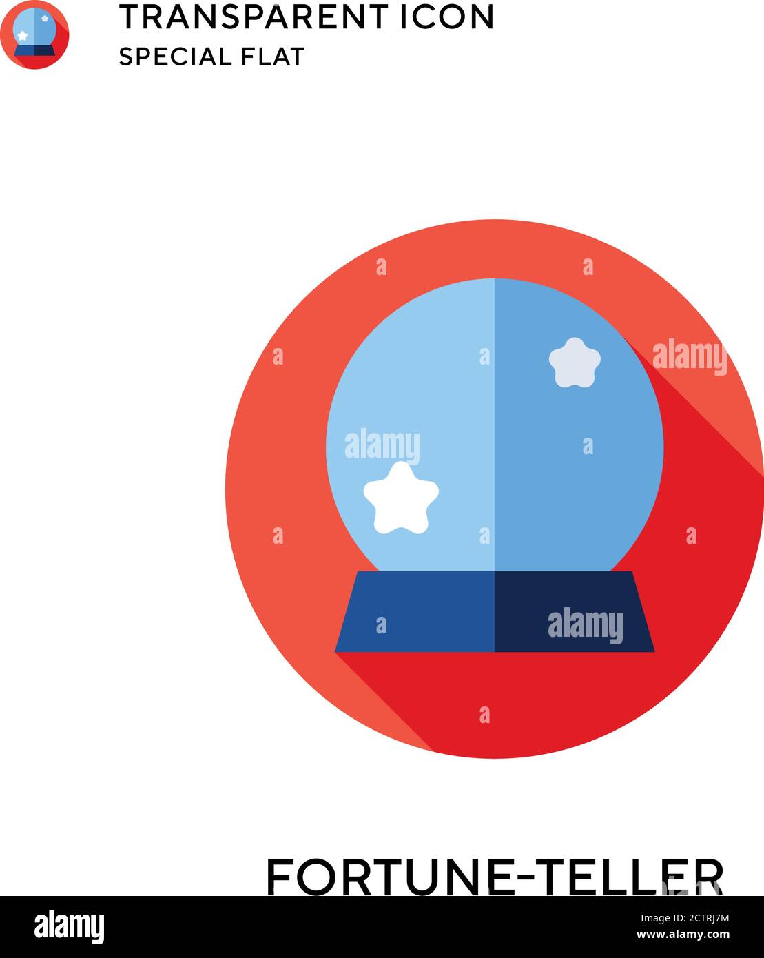 Fortune-teller vector icon. Flat style illustration. EPS 10 vector ...