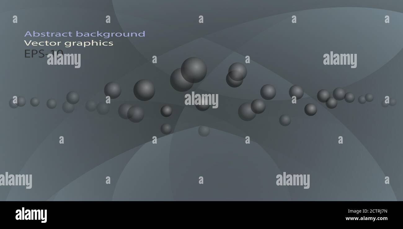 Gradient background with balls. Flying balls. Business card. Abstract ...