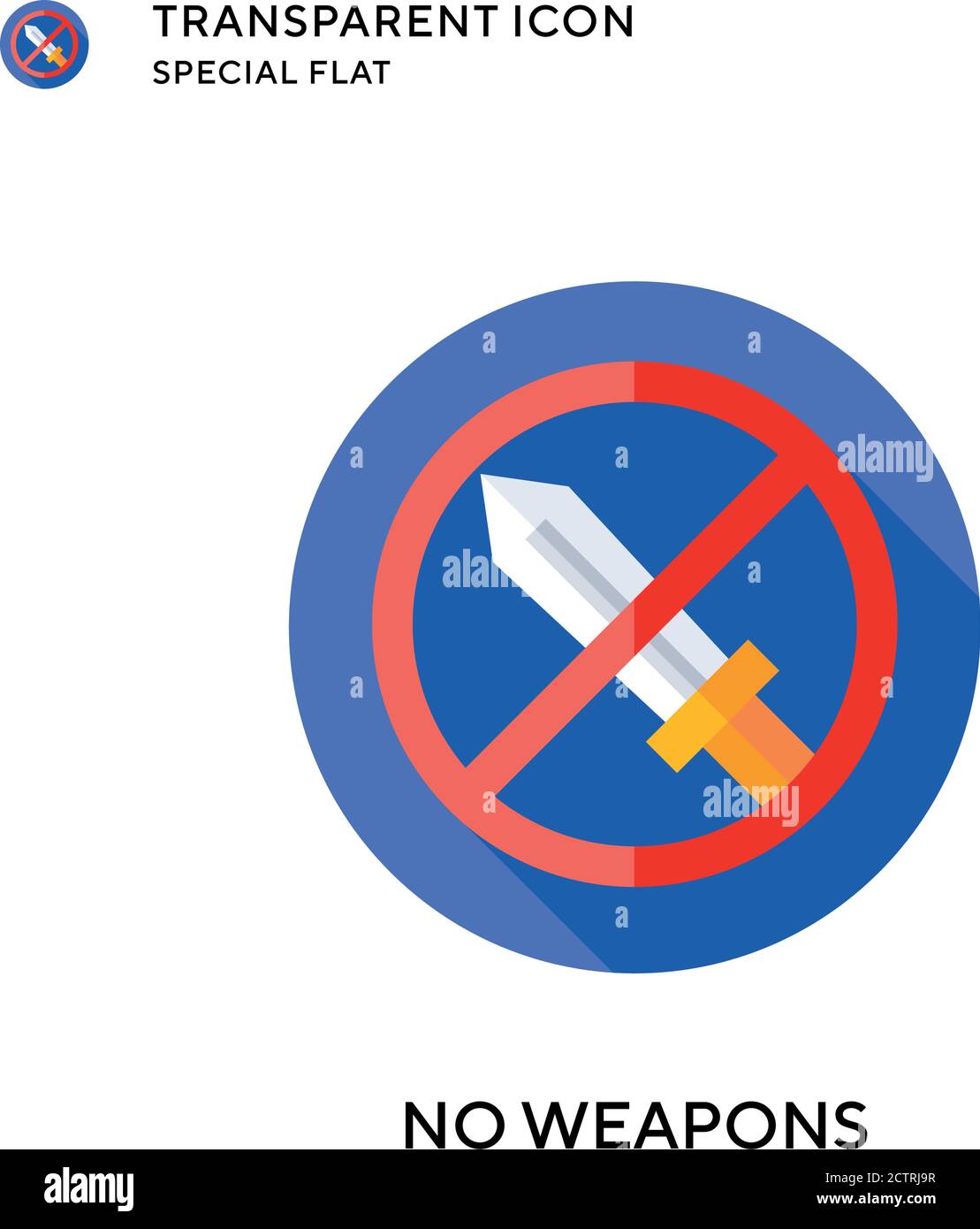 No weapons vector icon. Flat style illustration. EPS 10 vector Stock ...