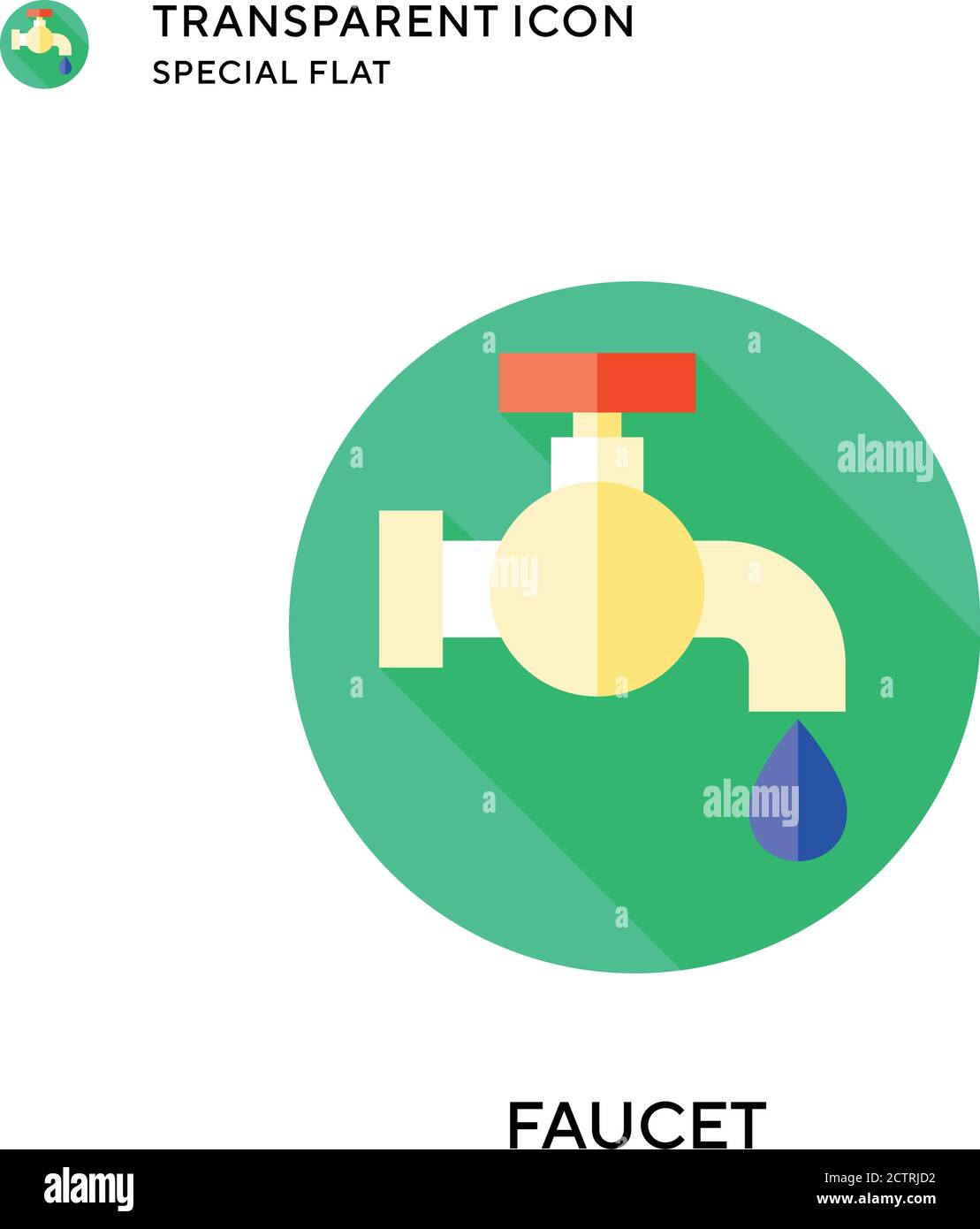 Chrome tap running water Stock Vector Images - Alamy