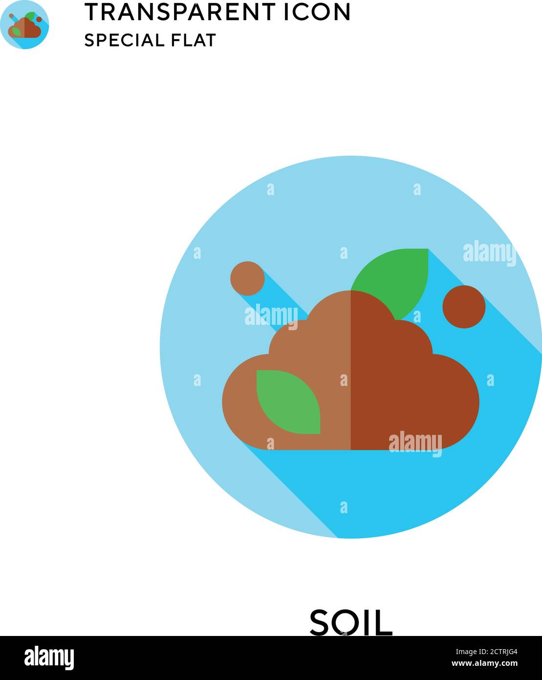 Soil vector icon. Flat style illustration. EPS 10 vector Stock Vector ...