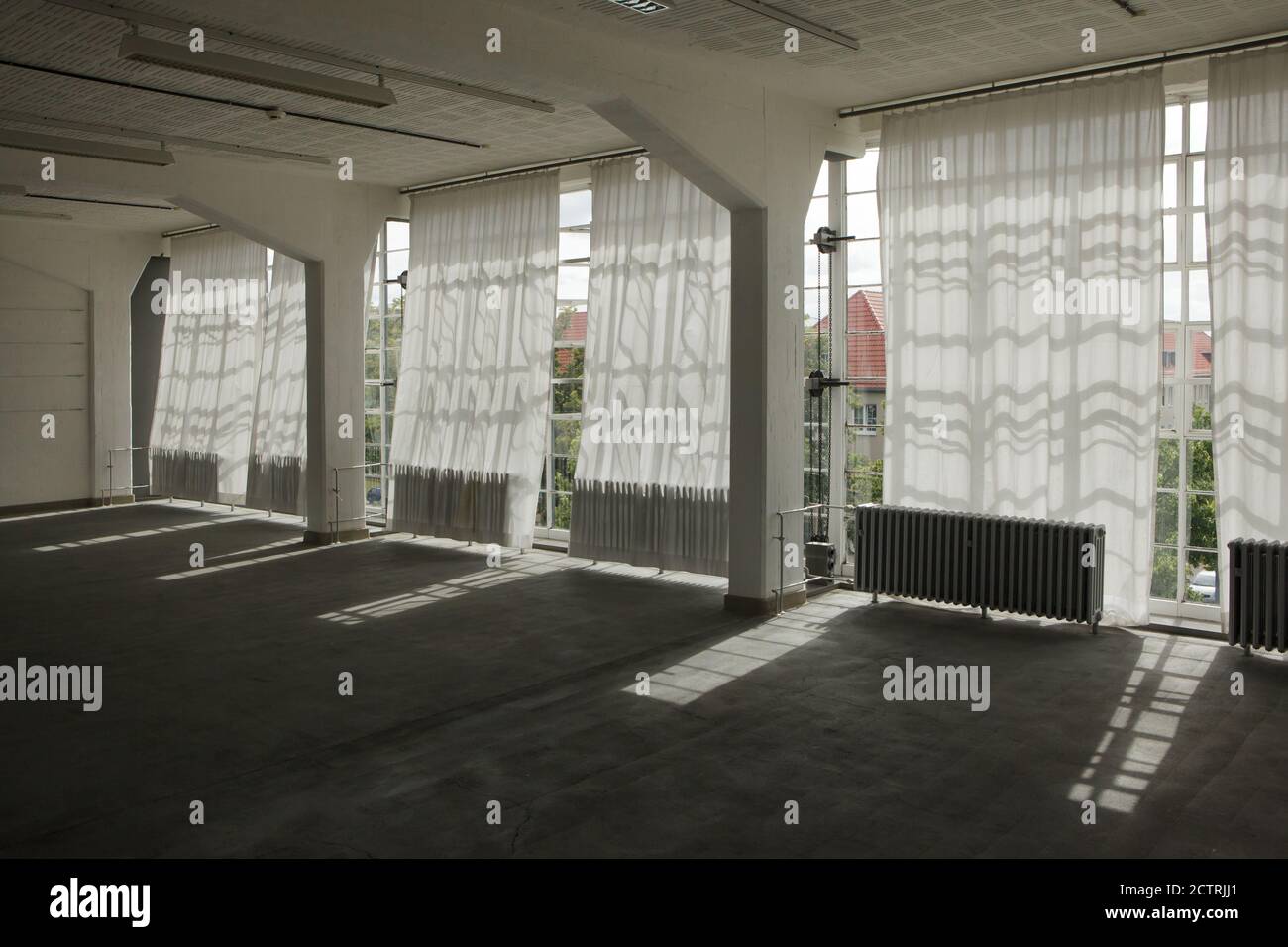 Interior of the workshop block of the Bauhaus Building designed by ...