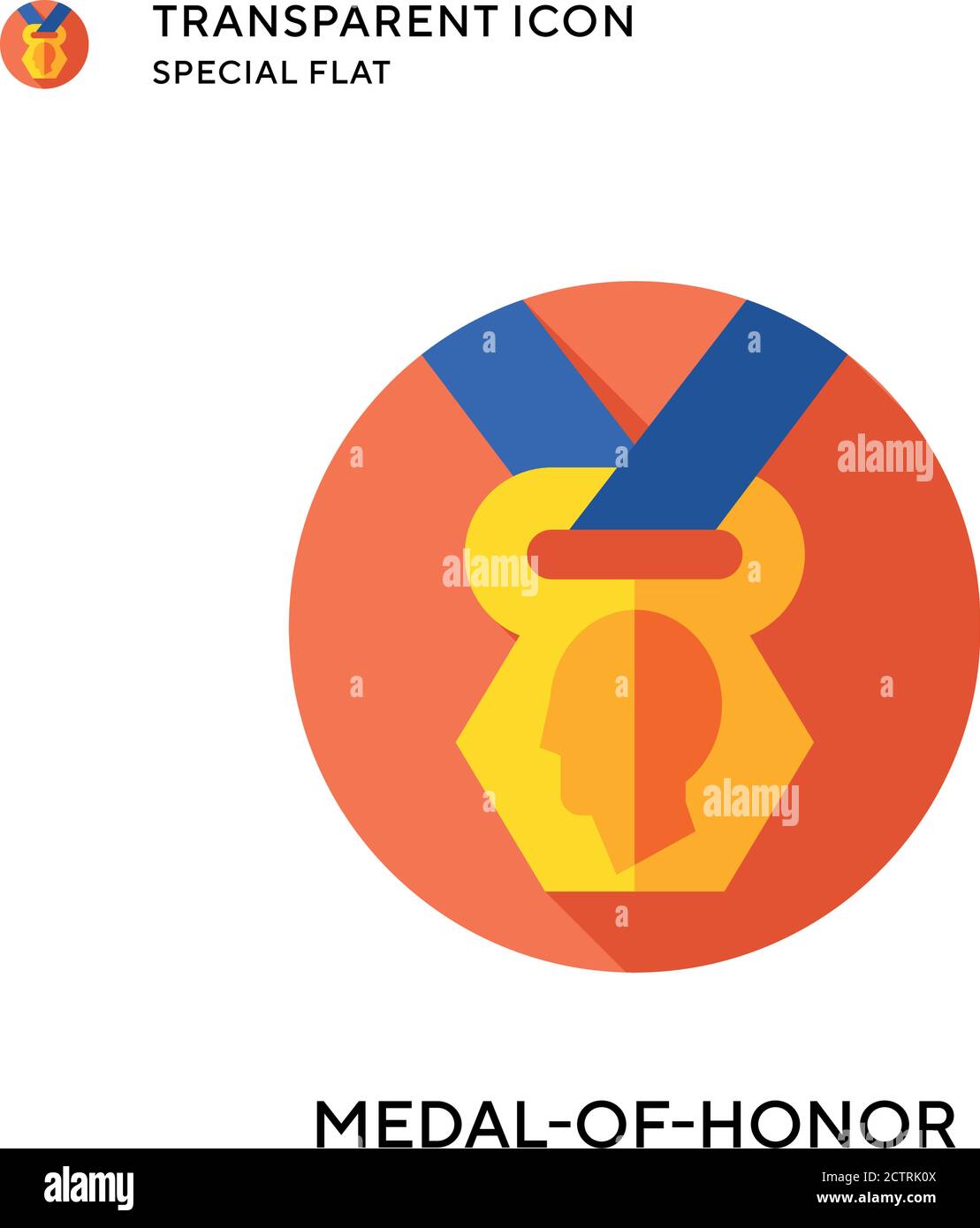 Medal-of-honor vector icon. Flat style illustration. EPS 10 vector ...