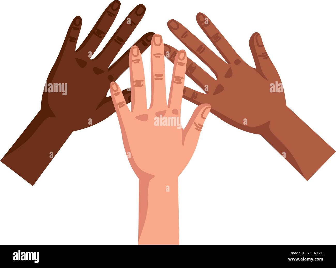 diversity of hands up vector design Stock Vector Image & Art - Alamy