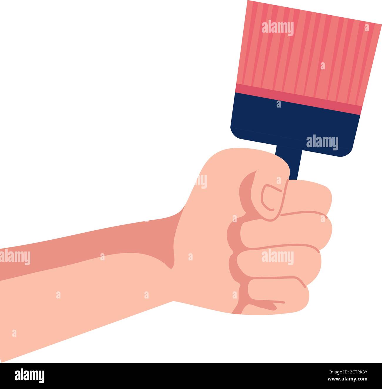 hand holding construction paint brush vector design Stock Vector Image ...