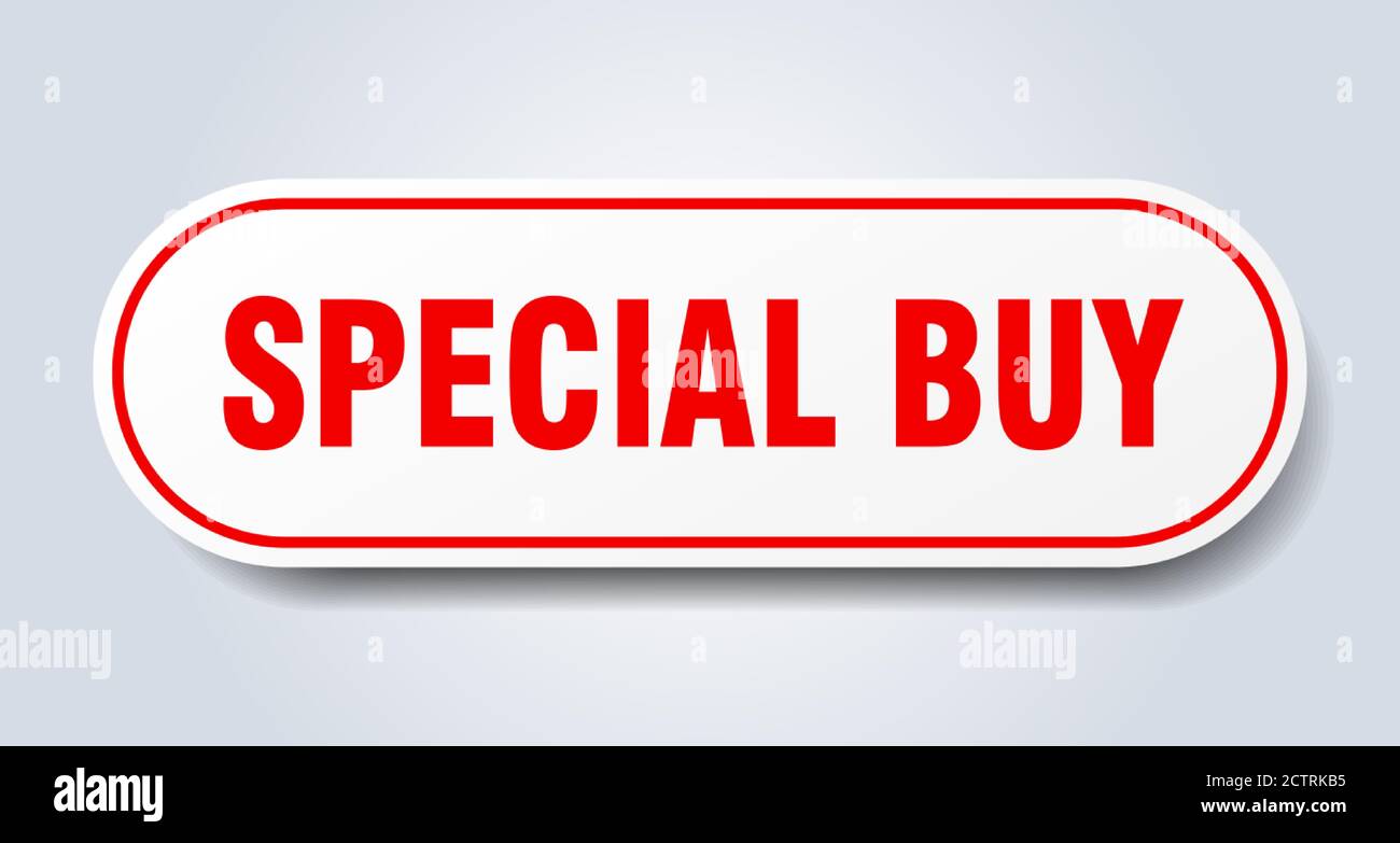 special buy sign. rounded isolated sticker. white button Stock Vector ...