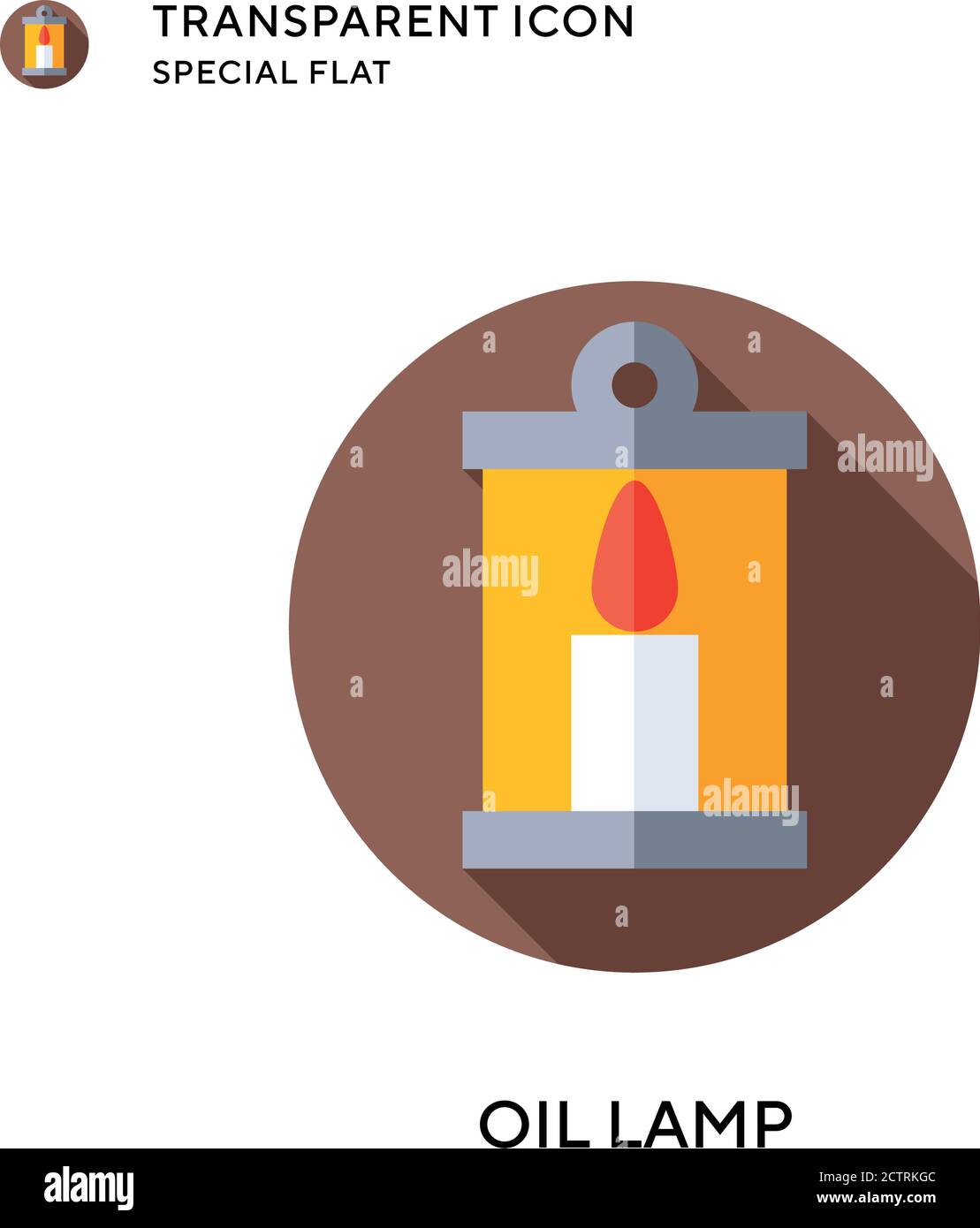 Oil lamp vector icon. Flat style illustration. EPS 10 vector Stock ...