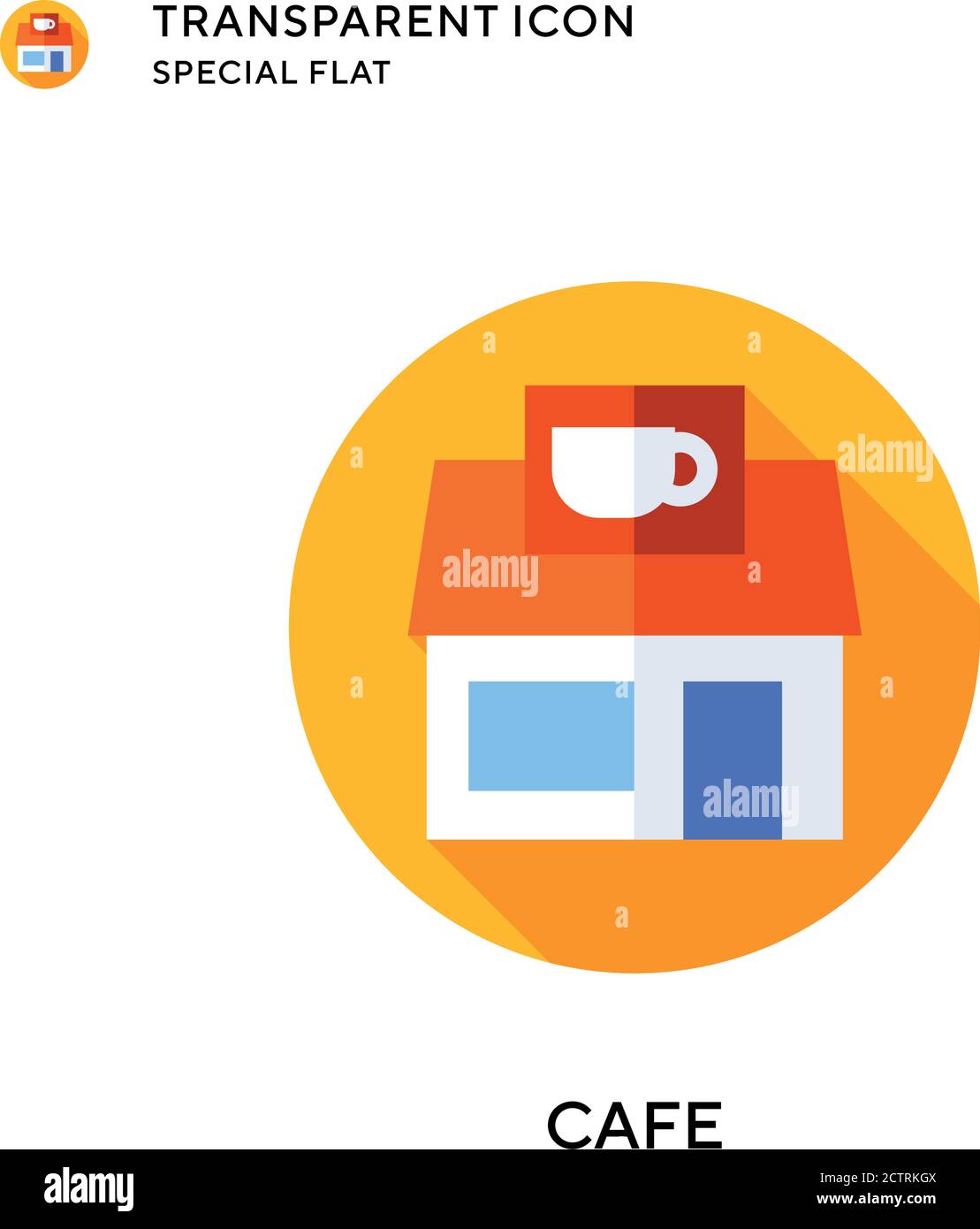 Cafe vector icon. Flat style illustration. EPS 10 vector Stock Vector ...