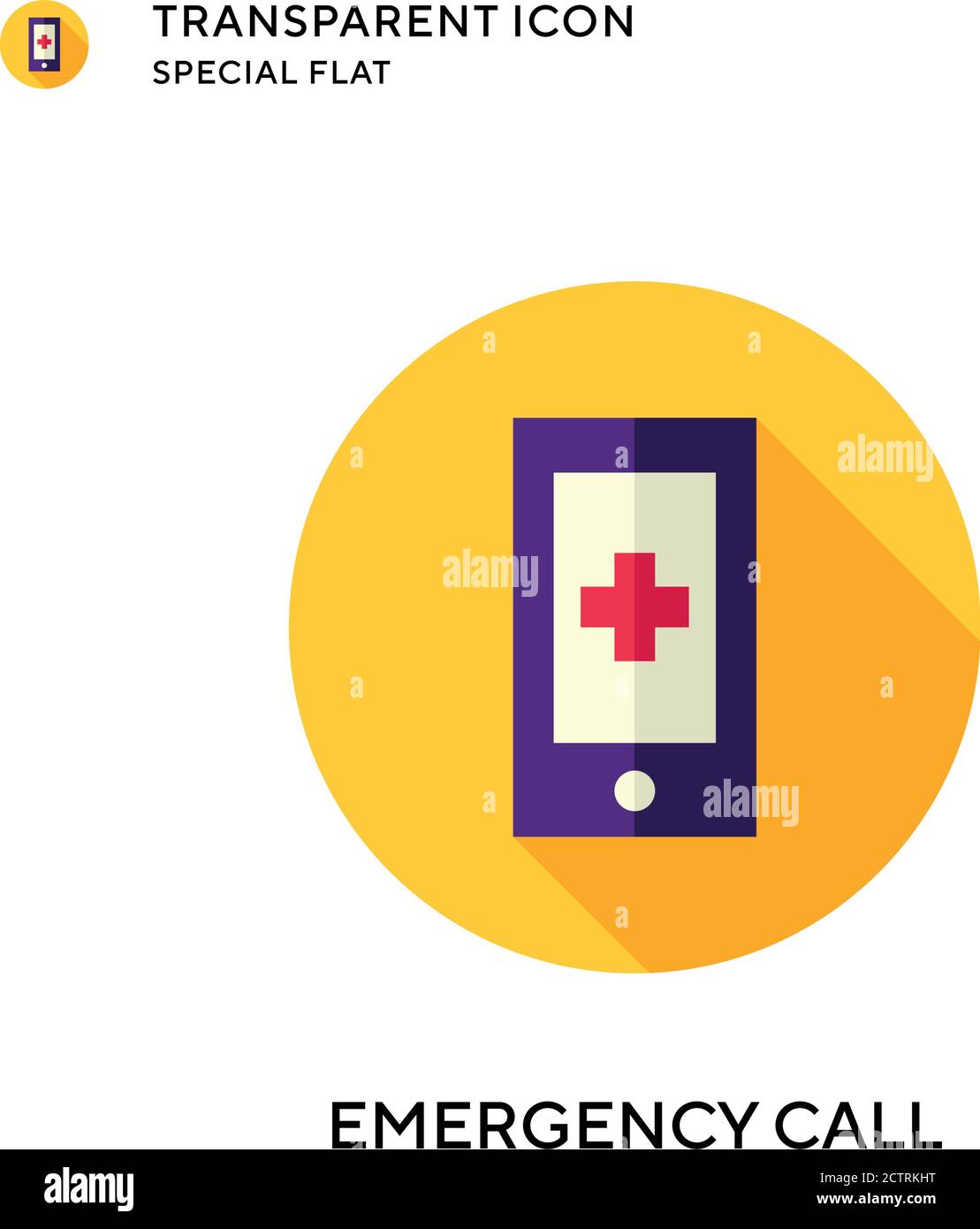 Emergency call vector icon. Flat style illustration. EPS 10 vector ...