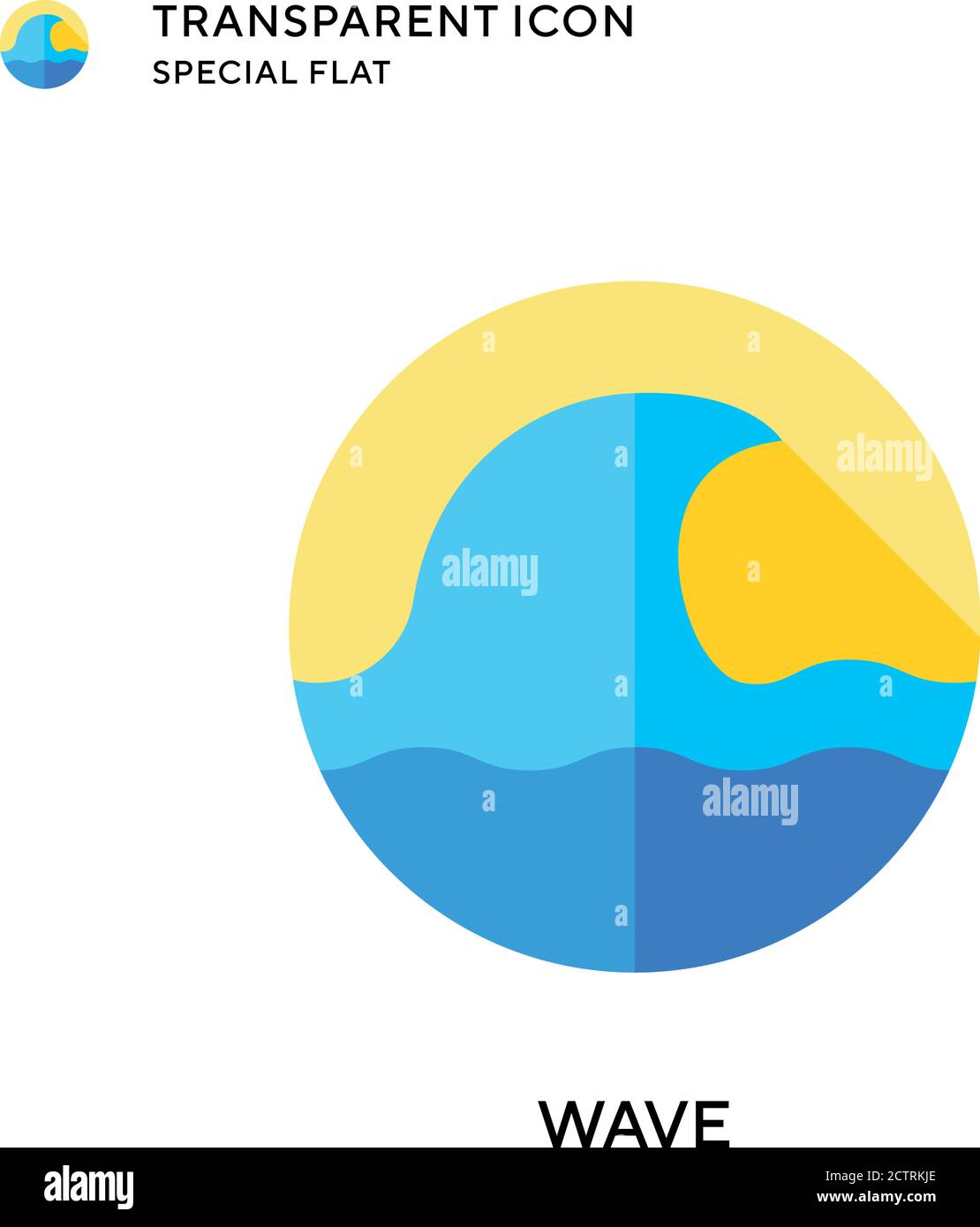 Wave vector icon. Flat style illustration. EPS 10 vector Stock Vector ...