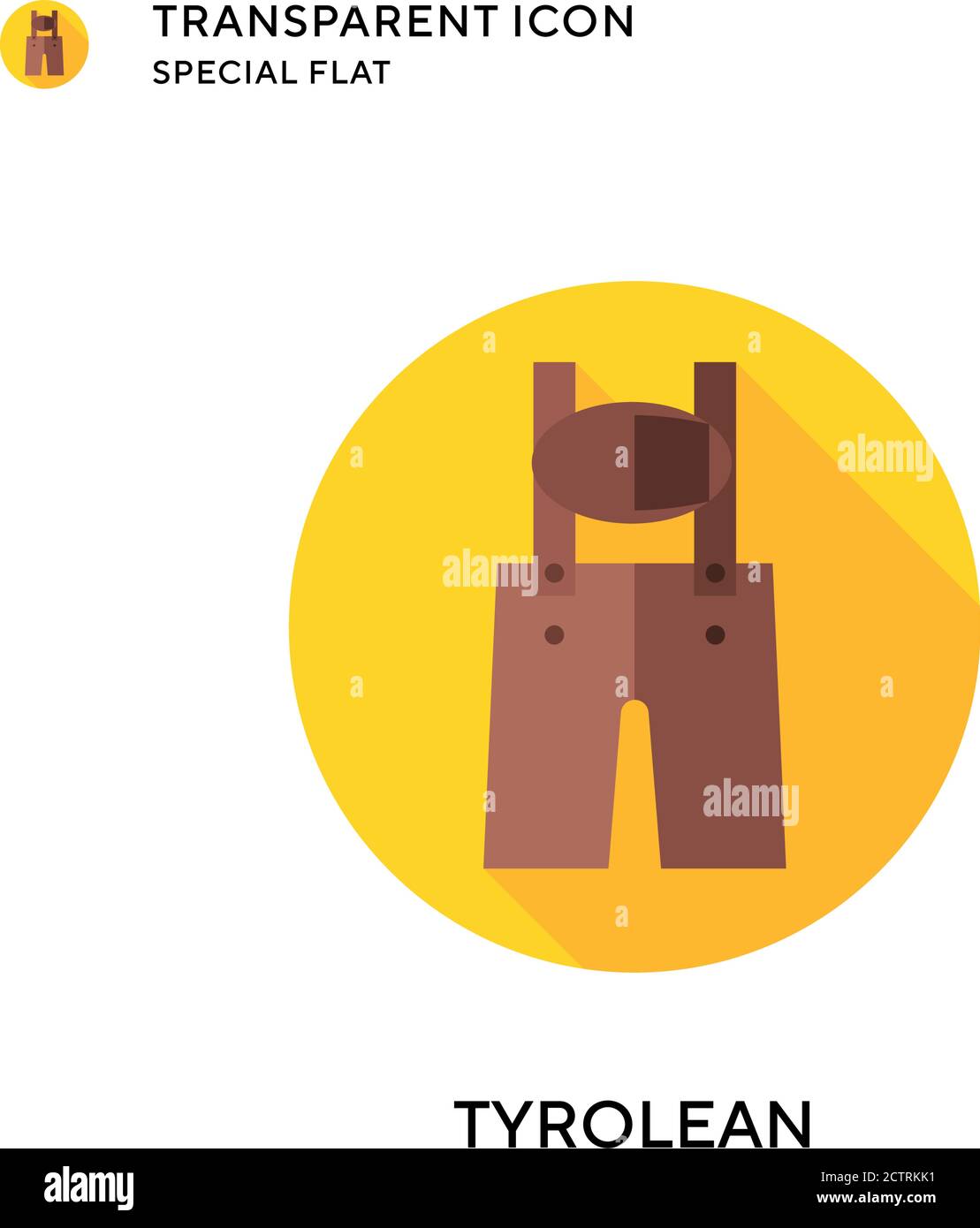 Tyrolean vector icon. Flat style illustration. EPS 10 vector Stock ...