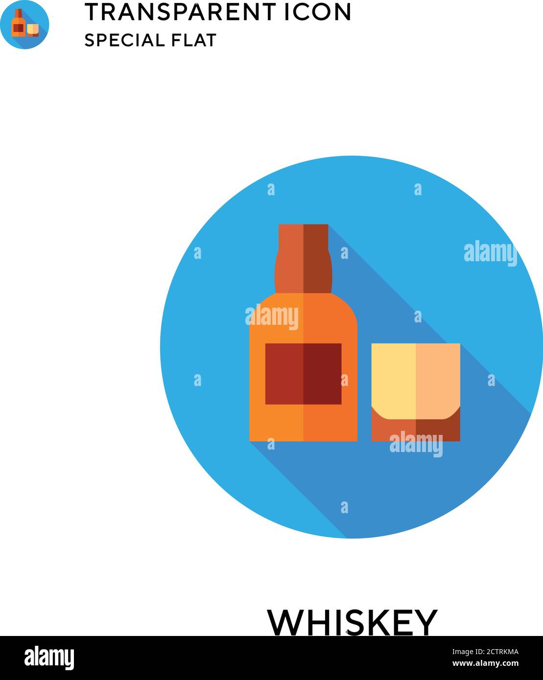 Whiskey vector icon. Flat style illustration. EPS 10 vector Stock ...